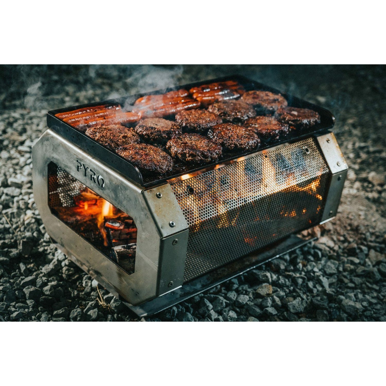 Pyro Camp Fire Pit + Grill Kit - Steelmade